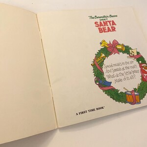 1984 Berenstain Bears “meet Santa Bear” Book - Etsy