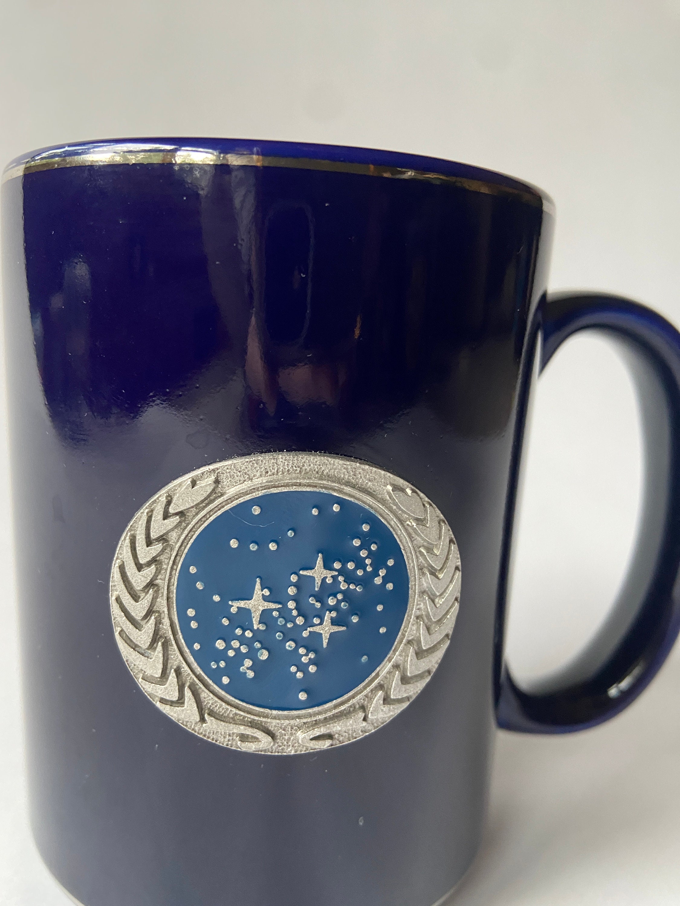 1994 Star Trek United Federation of Planets Pewter Logo Coffee Mug - Etsy