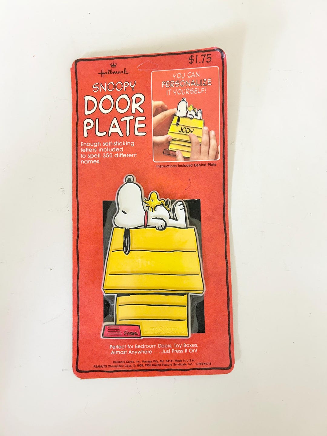 Vintage Snoopy Personalized Name Plate Red Dog House - Etsy
