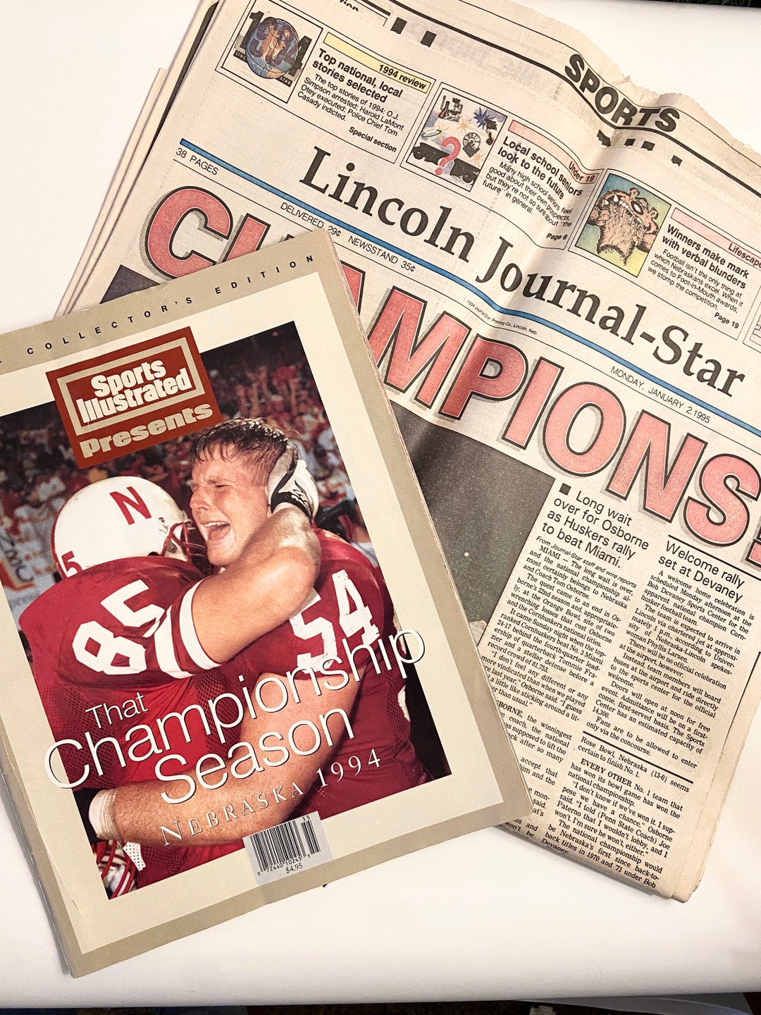 1994/1995 Nebraska Huskers National Championship Magazine and ...
