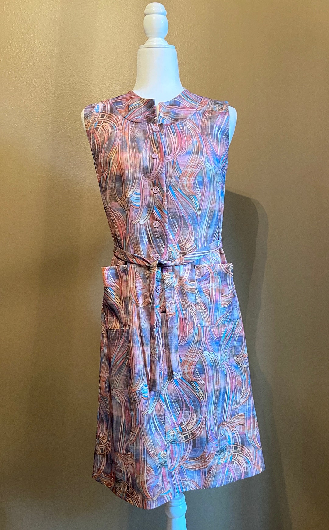 Vintage Mod Multi-color Midcentury Dress | Small - Etsy