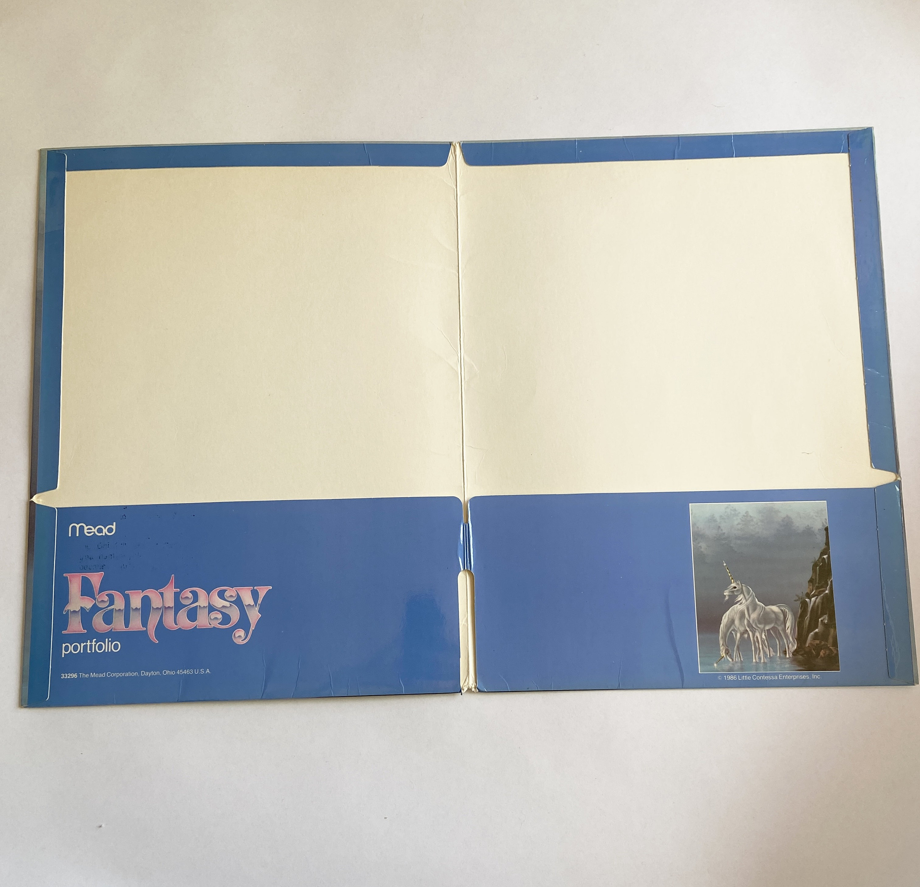 90s Unicorn and Undersea Turtle School Vintage Folders 1990s School ...