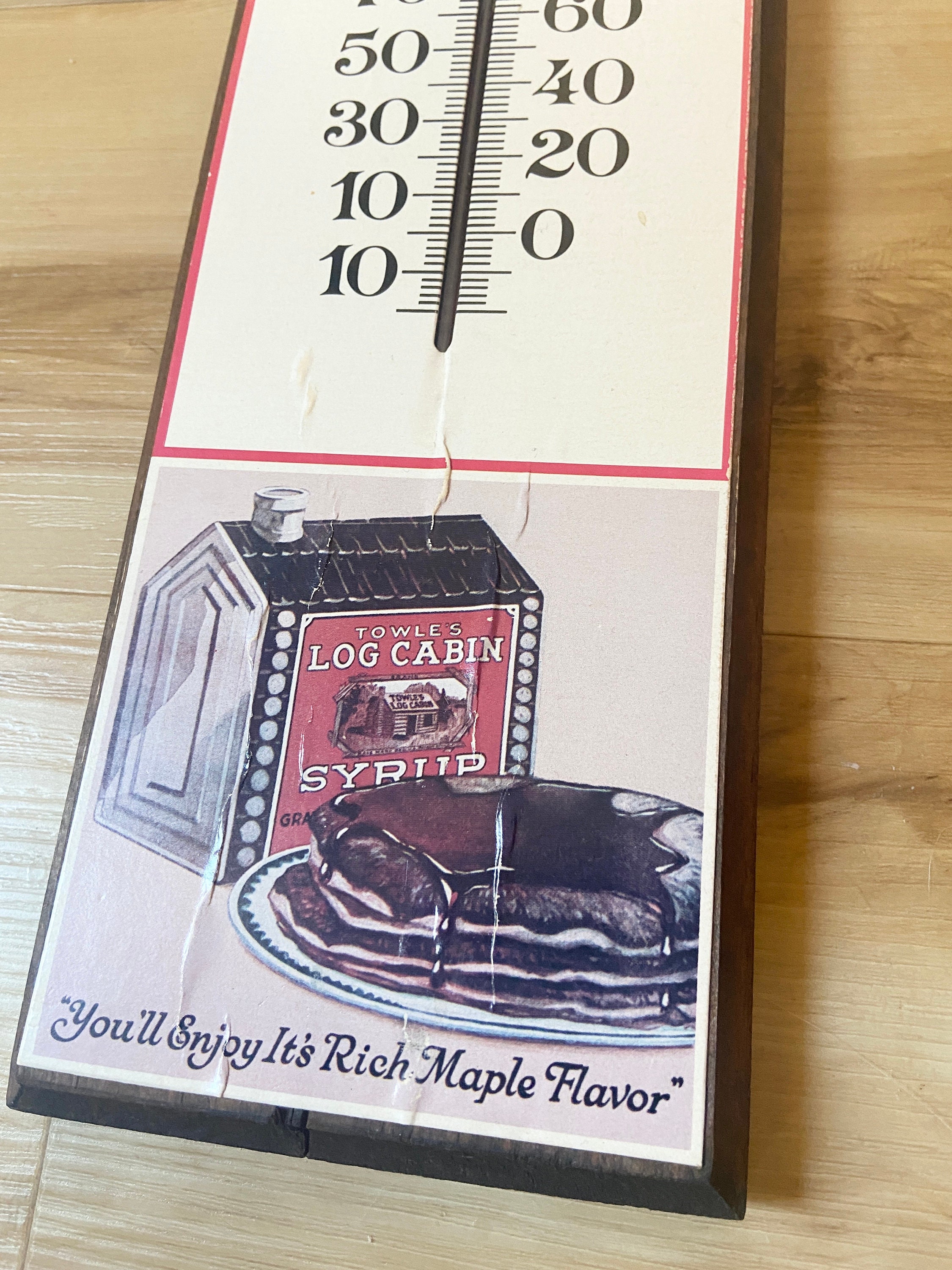 Vintage Towle's Log Cabin Syrup Wall Thermometer Cabin Decor - Etsy