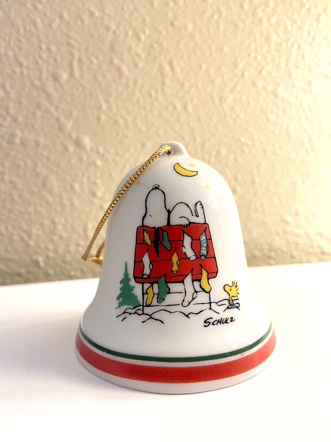 1965 Snoopy Peanuts Christmas Bell Ornament | United Features Syndicate ...