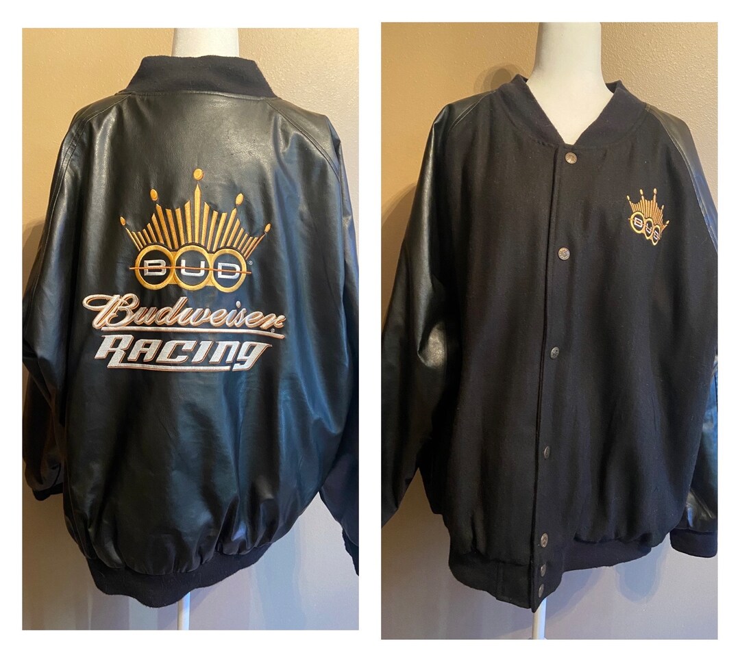 Vintage Budweiser Racing Polyvinyl Coat | Size 2XL - Etsy