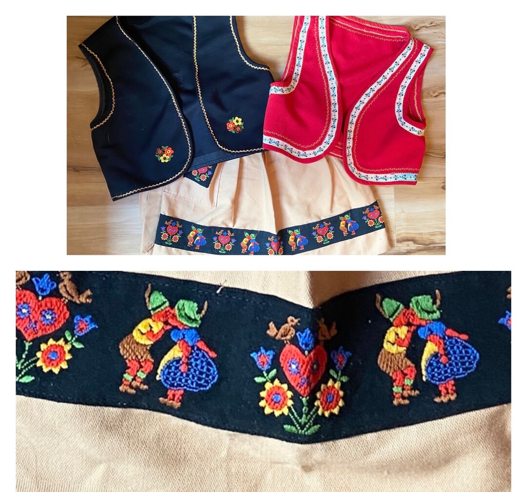 Vintage Children’s Dutch Vests & Apron Set | Handmade Netherlands Youth ...