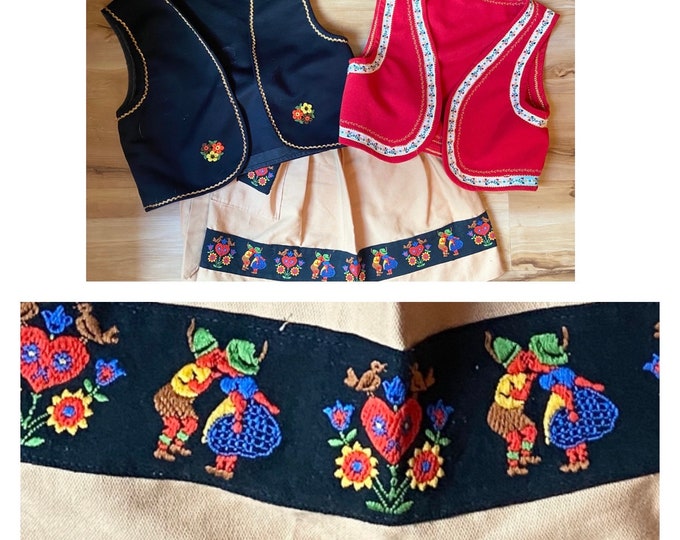 Vintage Children’s Dutch Vests & Apron Set | Handmade Netherlands Youth ...