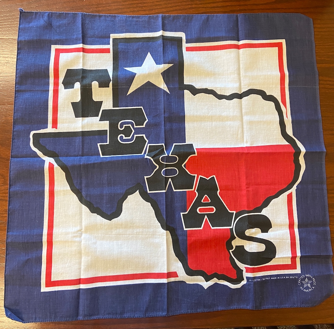 Vintage Texas / Texas Flag Bandana - Etsy