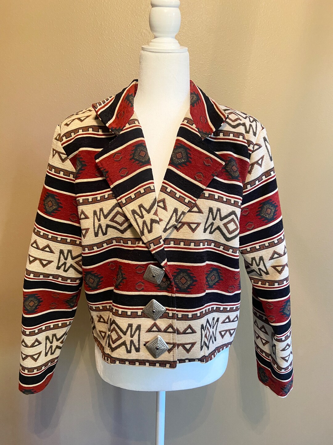 Vintage Silverado Southwestern Aztec Design Blazer Jacket| Size Large ...