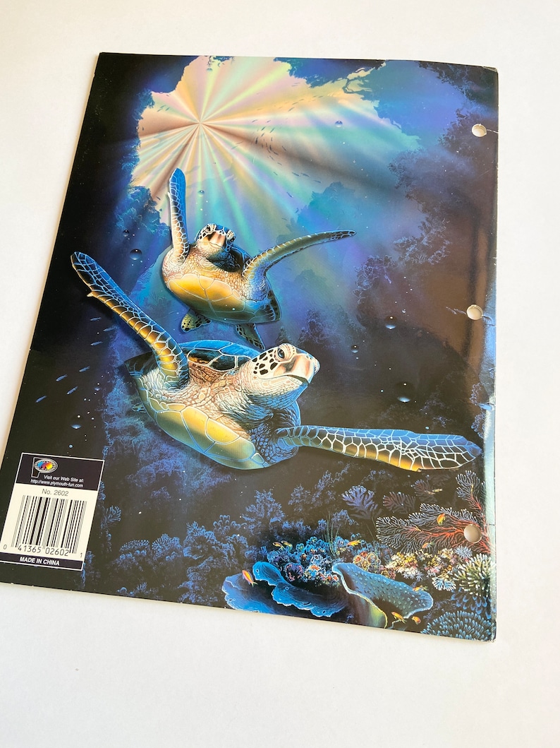 90s Unicorn and Undersea Turtle School Vintage Folders - Etsy