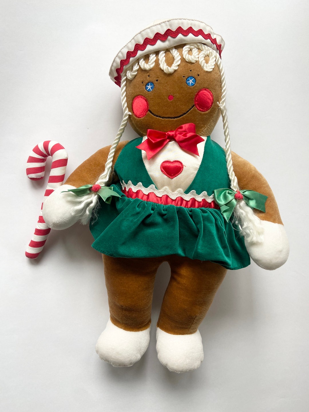 Vintage 1990 LARGE Target Plush 21” Gingerbread Girl Stuffed Christmas ...