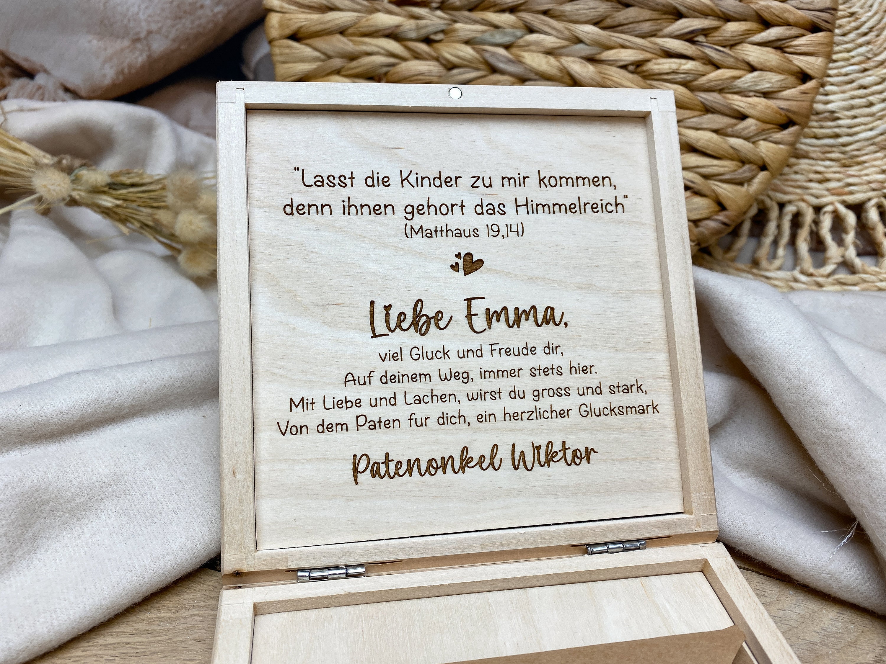 Personalized Money Gift Holder, Cash Baptism Gift Box With Custom Text ...