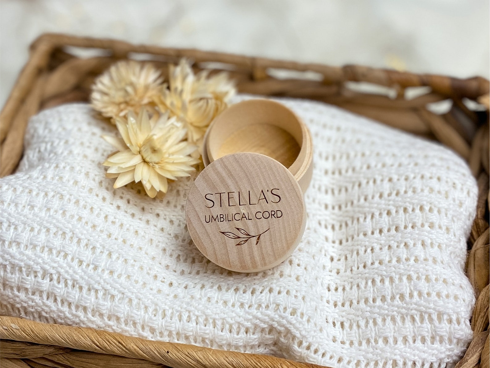 Personalized Umbilical Cord Box, Mini Cassette With Name, Natural Gift ...