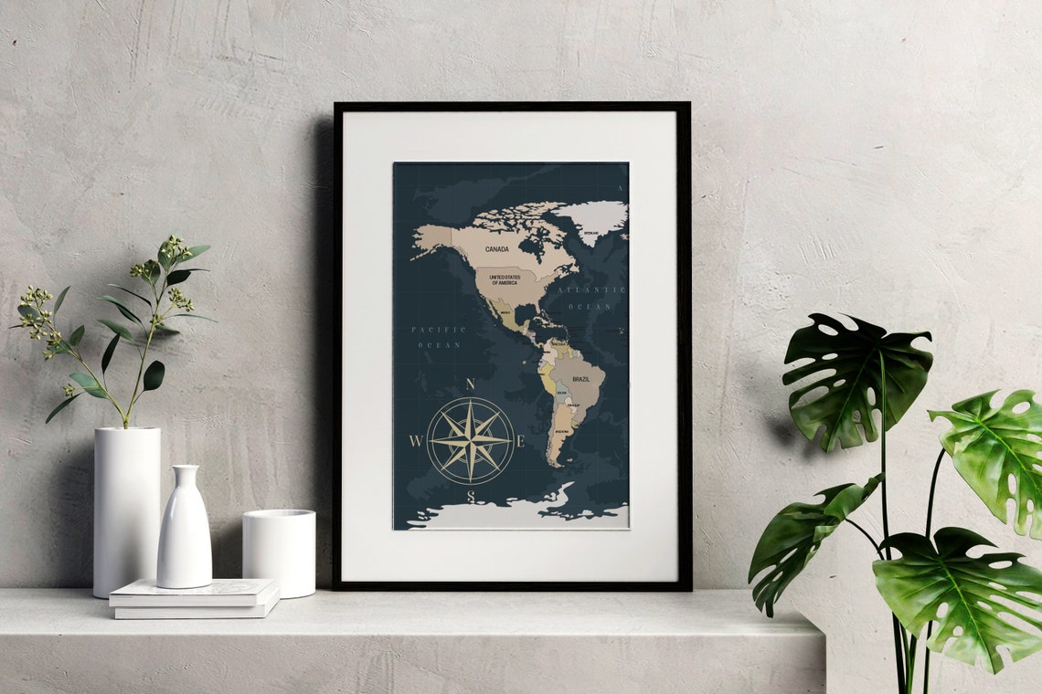 Geographically Accurate World Map Mural Peel and Stick Wallpaper ...