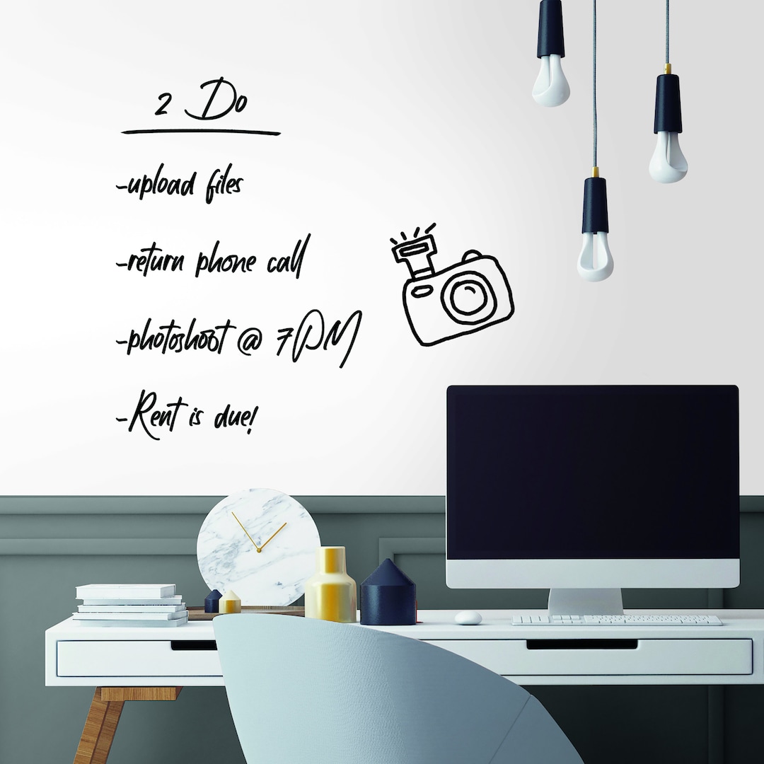 Dry Erase Peel and Stick Wallpaper | Washable Wallpaper | Removable ...