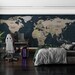Geographically Accurate World Map Mural Peel and Stick Wallpaper ...