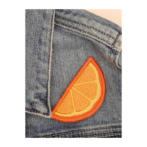 Orange Slice Patch Machine Embroidered Sew on Patch - Etsy