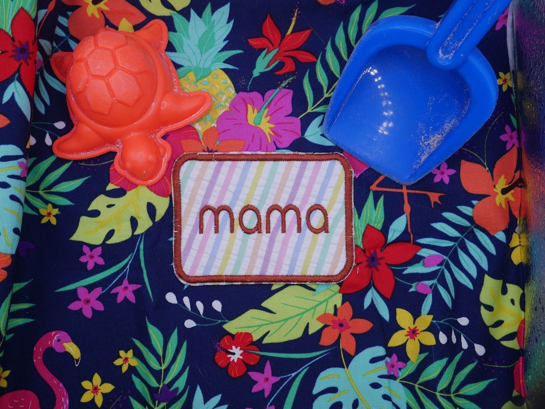 Mama Name Tag Embroidered Patch, Sew on Cute Accessory Decal Clothes ...