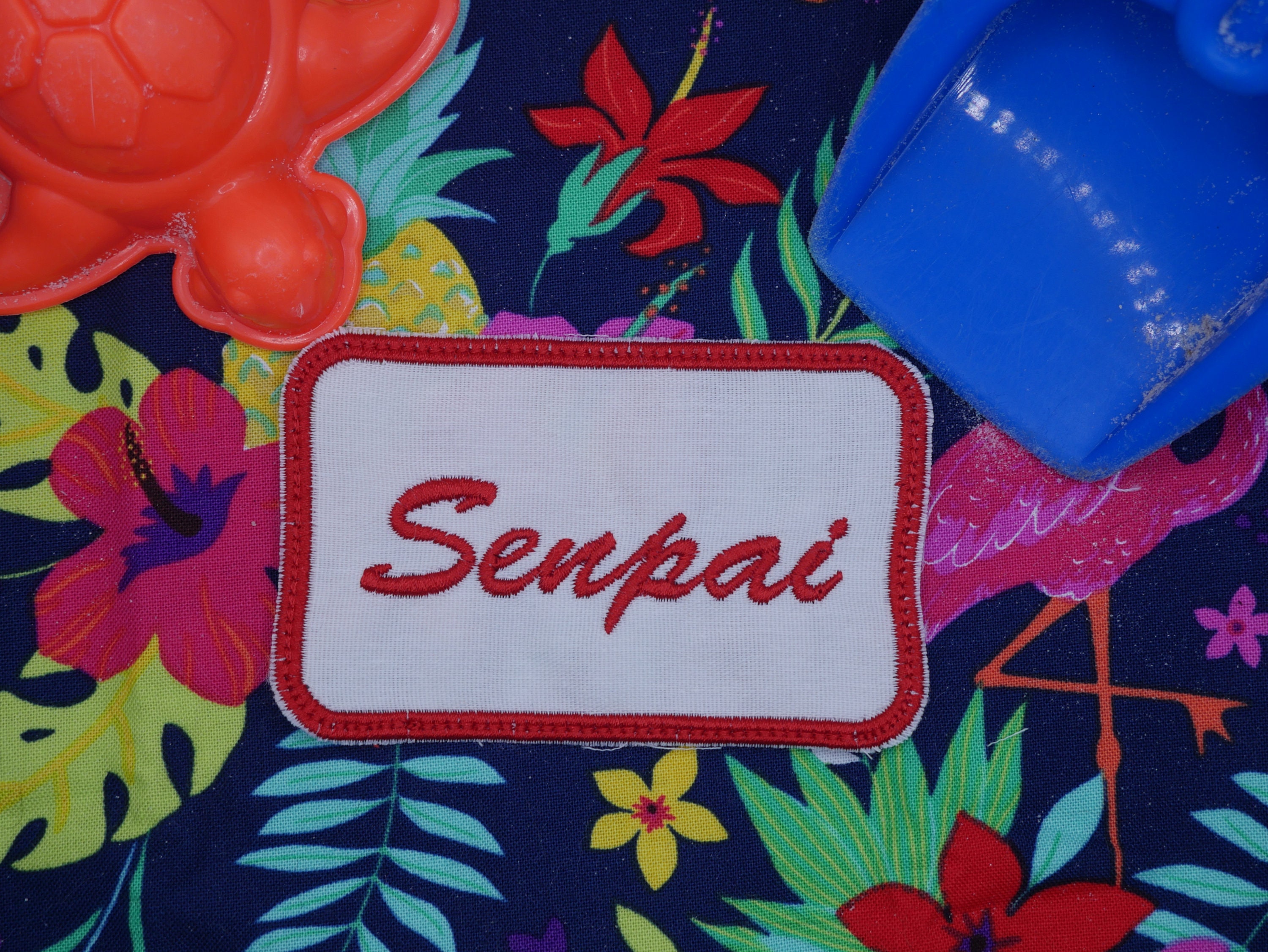 Senpai Name Tag Anime Embroidered Patch, Sew on Patches for Jacket ...
