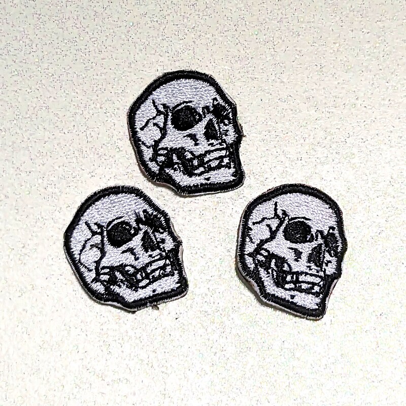 Embroidered Skull Patch - Etsy