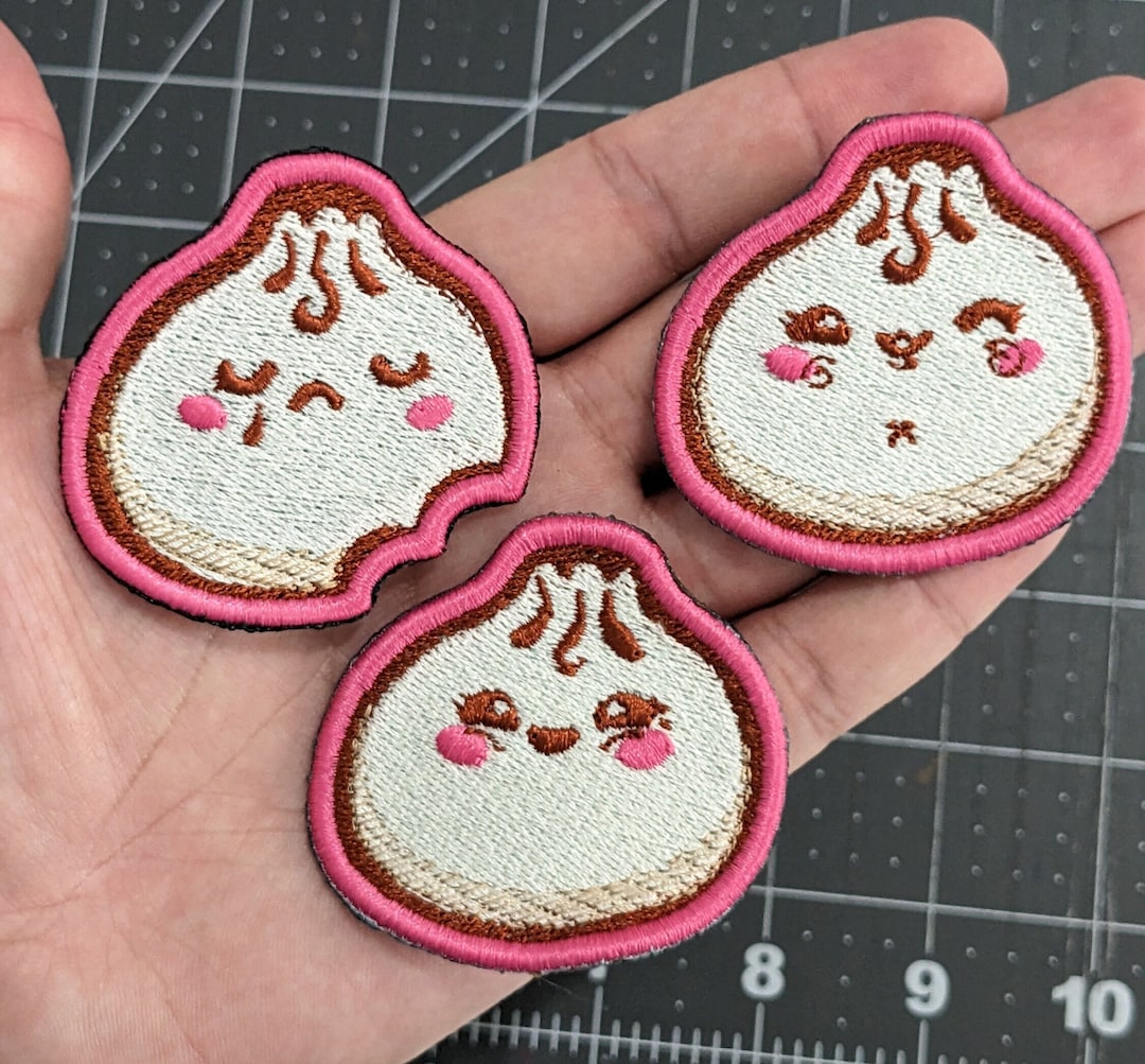 Cute Dumpling Embroidered Patch, Sew on Patches for Jacket, Patches for ...