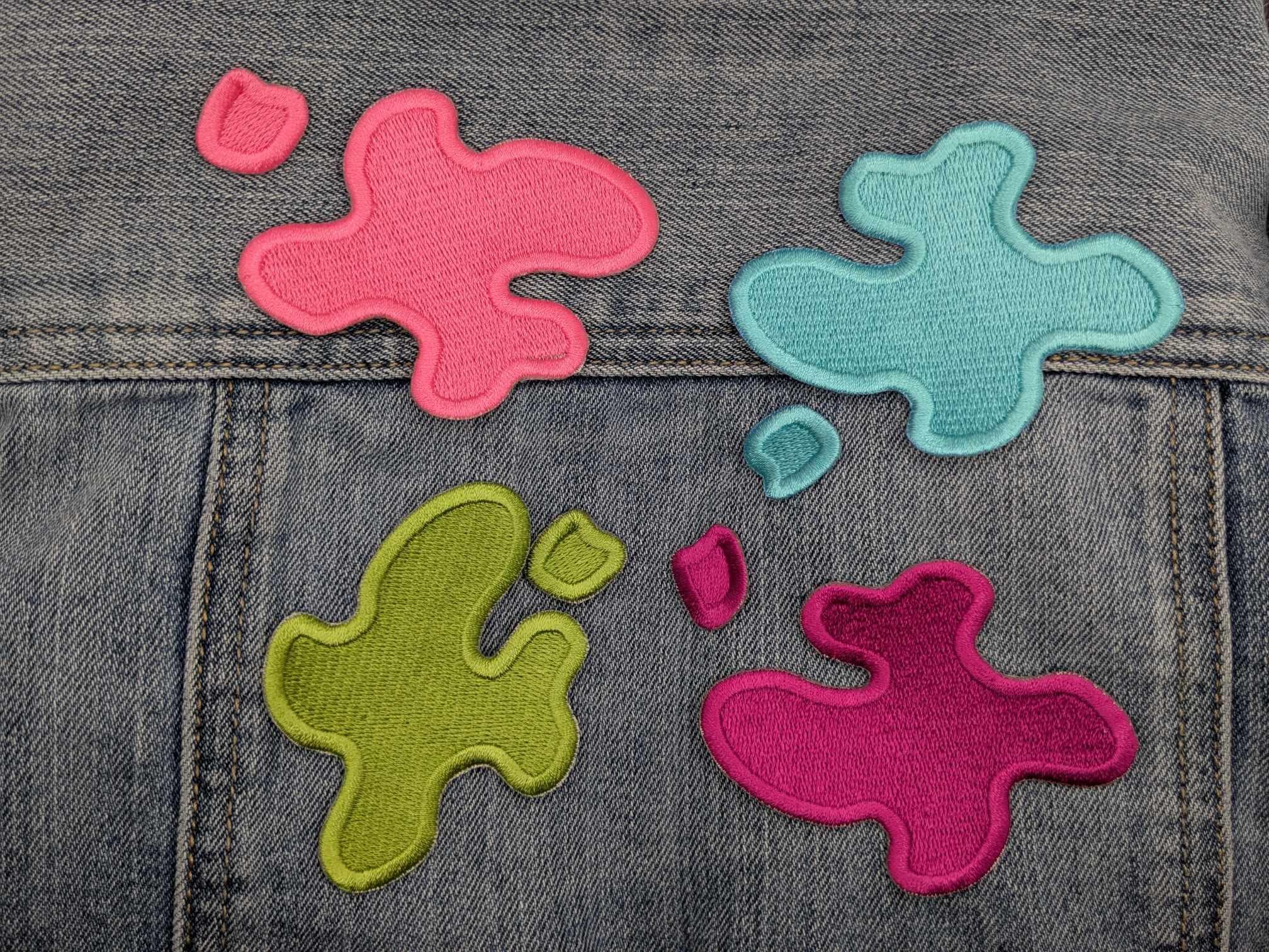 Paint Splatter Embroidered Patches Goo, Slime or Paint Splatter Sew ...