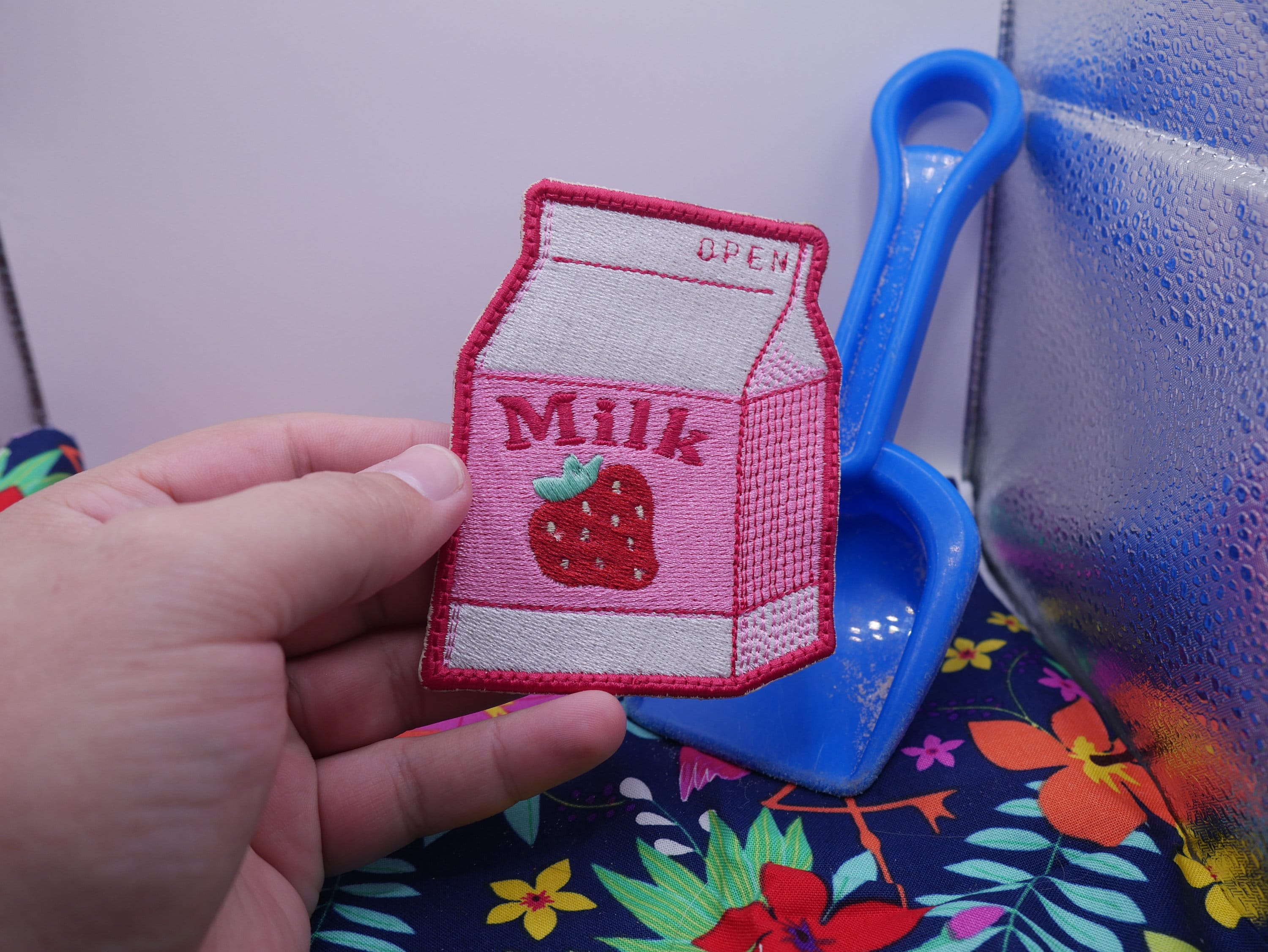 Strawberry Milk Carton Embroidered Patch Iron On Sew on for - Etsy