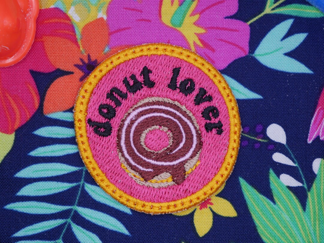 Donut Lover Machine Embroidered Patch Sew on Patch for Clothes ...