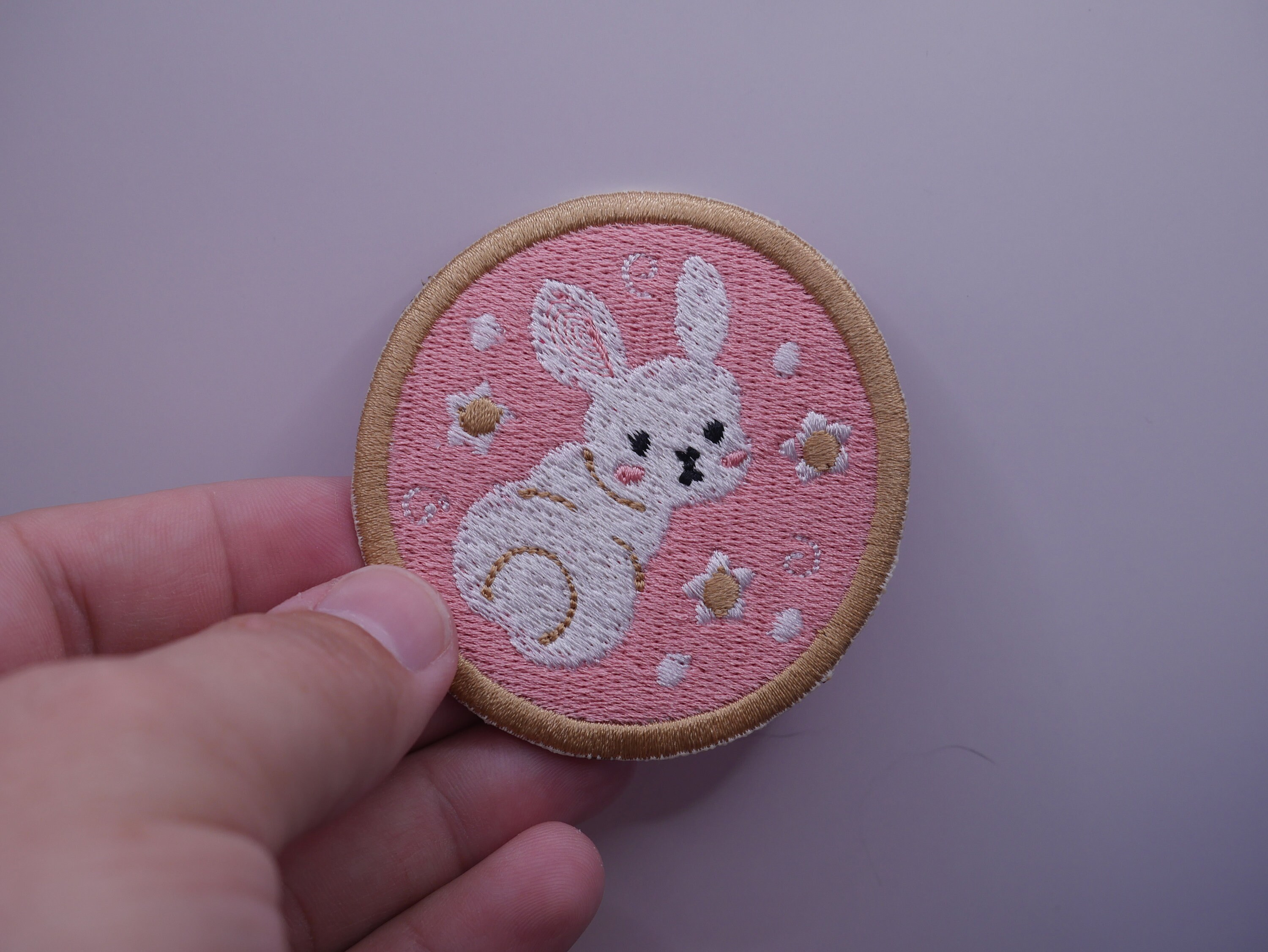 Bunny Rabbit Machine Embroidered Patch Sew on Accessory for Clothes ...