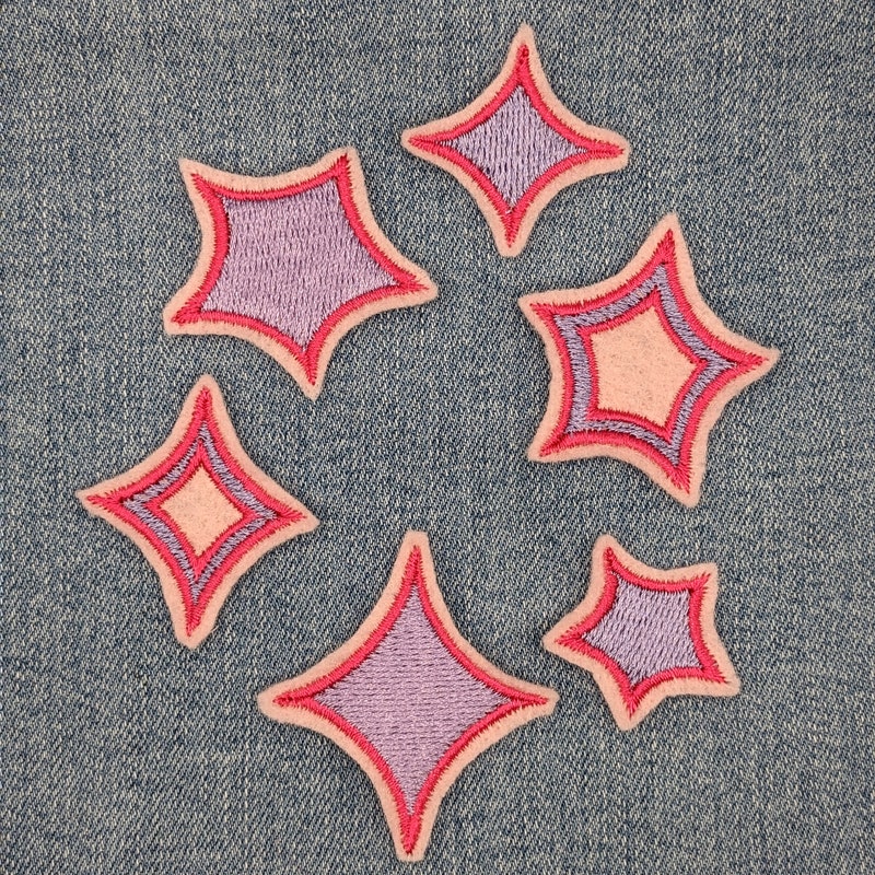Embroidered Star Patches - Etsy