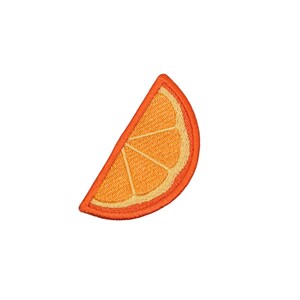 Orange Slice Patch Machine Embroidered Sew on Patch - Etsy