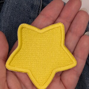 Yellow Star Patch Machine Embroidered Sew on Patch - Etsy