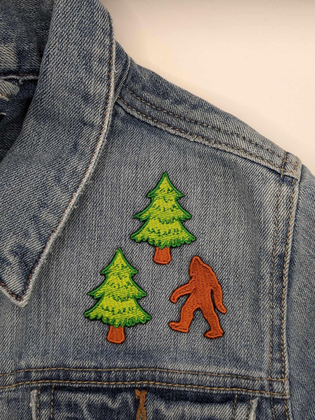 Bigfoot Patch Set Machine Embroidered Tiny Patches for Jackets, Bags ...