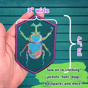 Japanese Stag Beetle Patch. Machine Embroidered Patch Sew Onto Bags ...