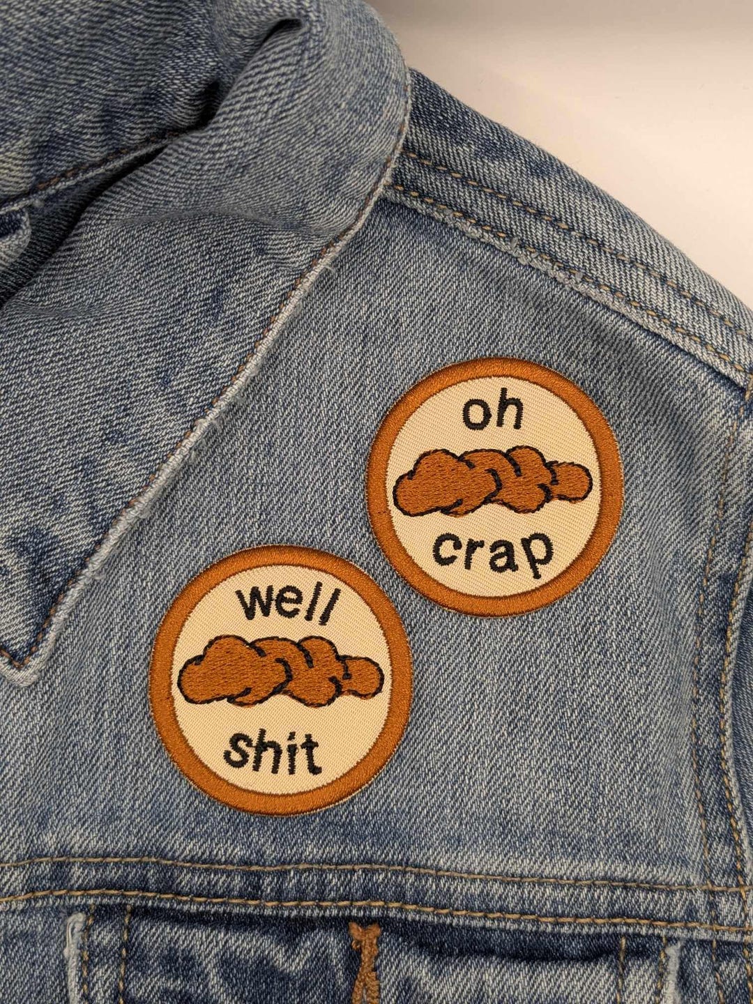 Poop Merit Badge Embroidered Patch Oh Crap Well Shit Funny Gift Sew ...