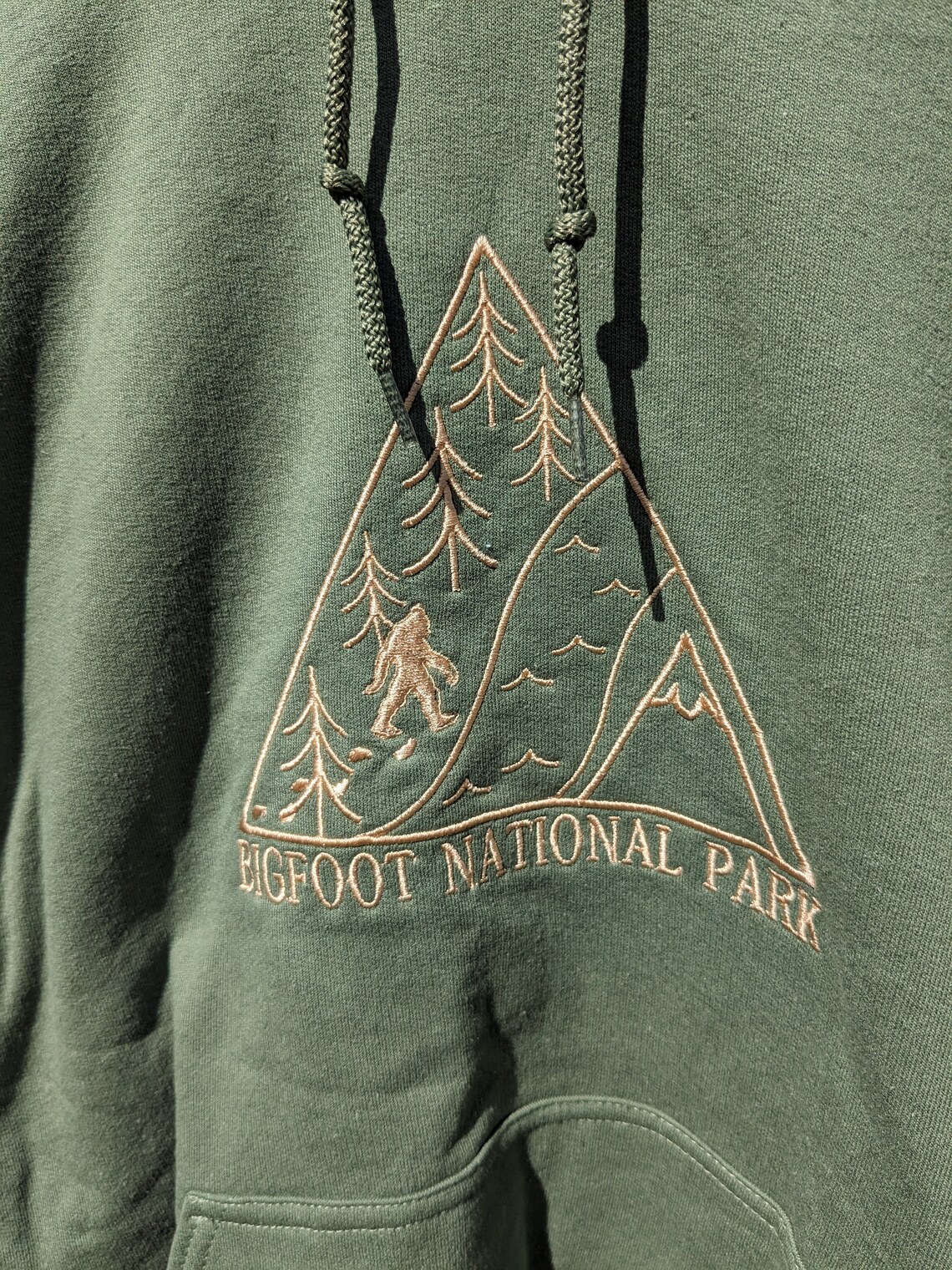 Bigfoot National Park Embroidered Pullover Hoodie, Heavy Cotton ...