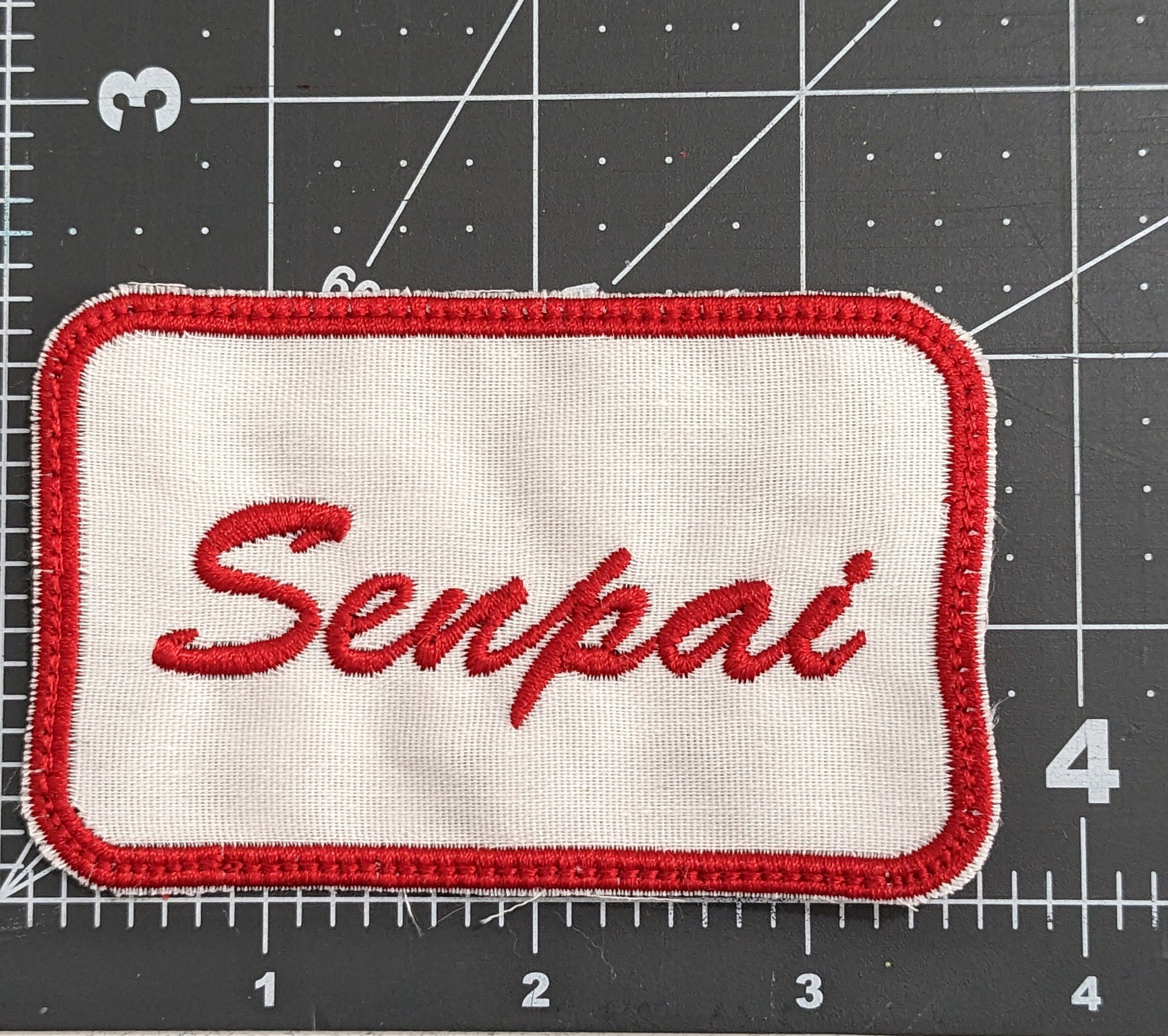 Senpai Name Tag Anime Embroidered Patch Sew On Iron On - Etsy