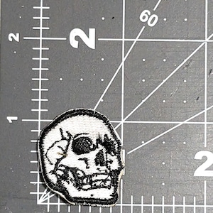 Three Small Human Skulls Machine Embroidered Patchs, Set of 3, Iron on ...