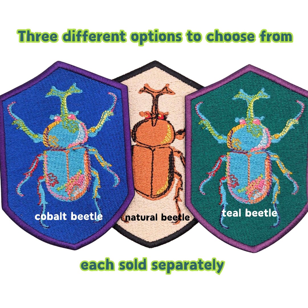 Japanese Stag Beetle Patch. Machine Embroidered Patch Sew Onto Bags ...