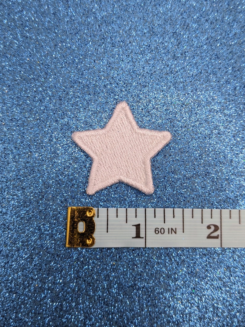 Three Cute Small White Stars Machine Embroidered Patchs, Set of (3) Sew ...
