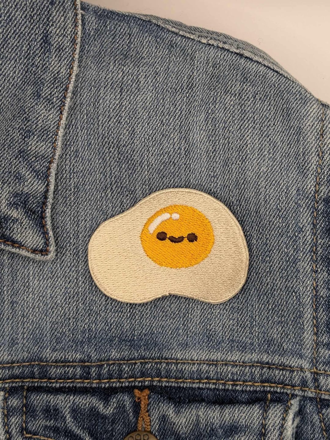 Fried Egg Patch Machine Embroidered Kawaii Fried Egg Patch to Sew Onto ...