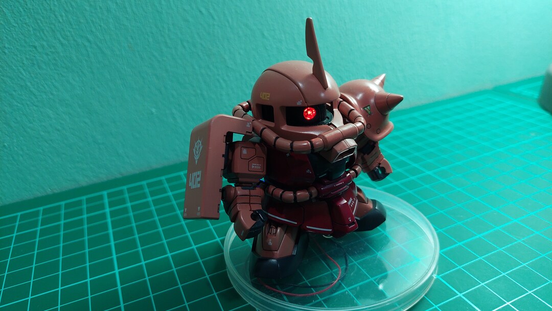 Fully Painted Bandai SD Zaku II With LED - Etsy