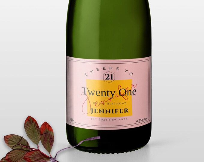 Elegant Champagne Labels TEMPLATE. Modern Wine Labels EDITABLE Mini ...