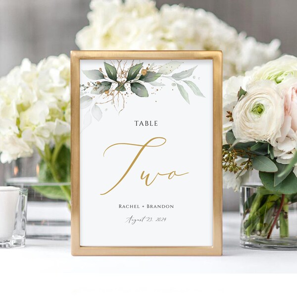 Green Table Number - Etsy