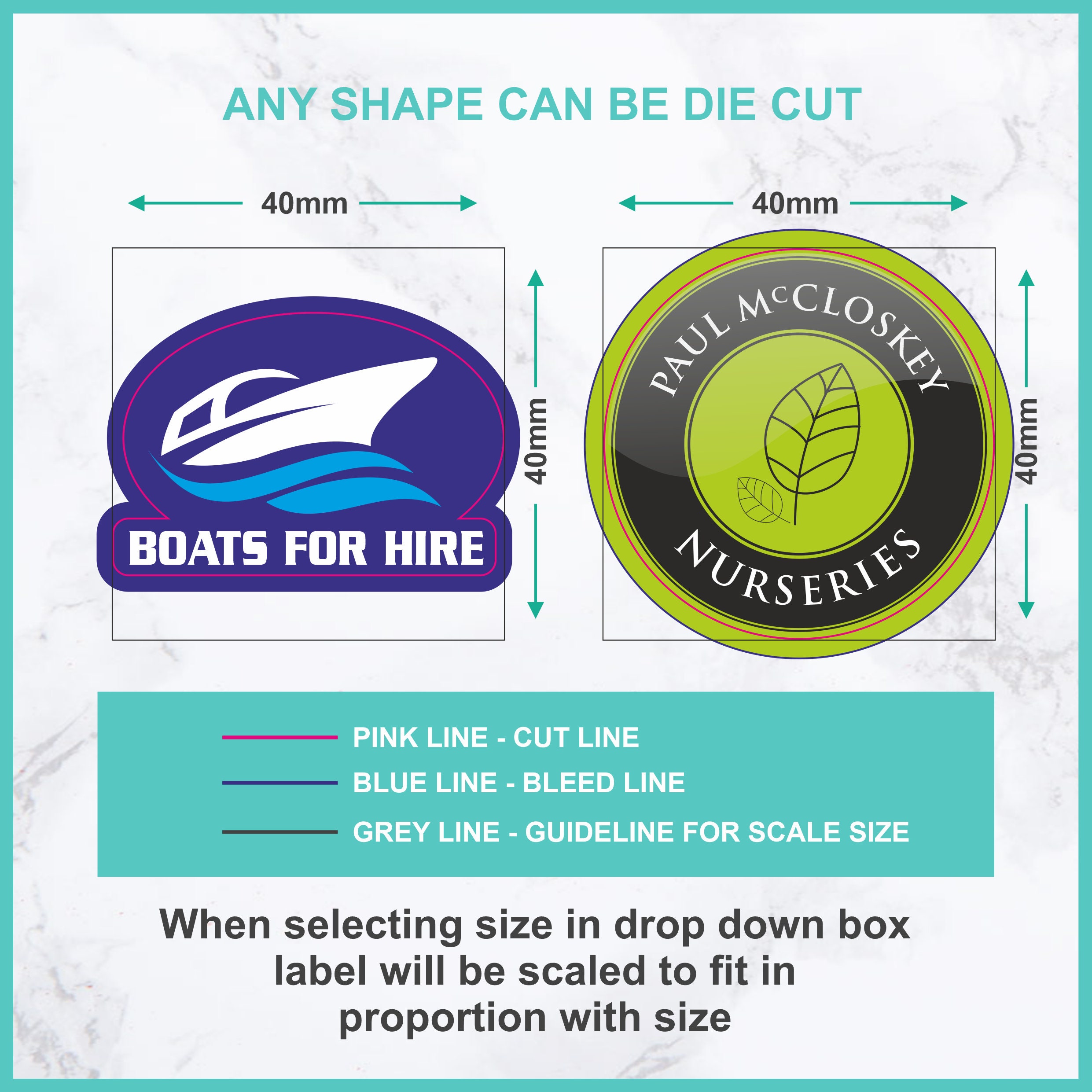 50 Custom Die Cut Labels - Etsy