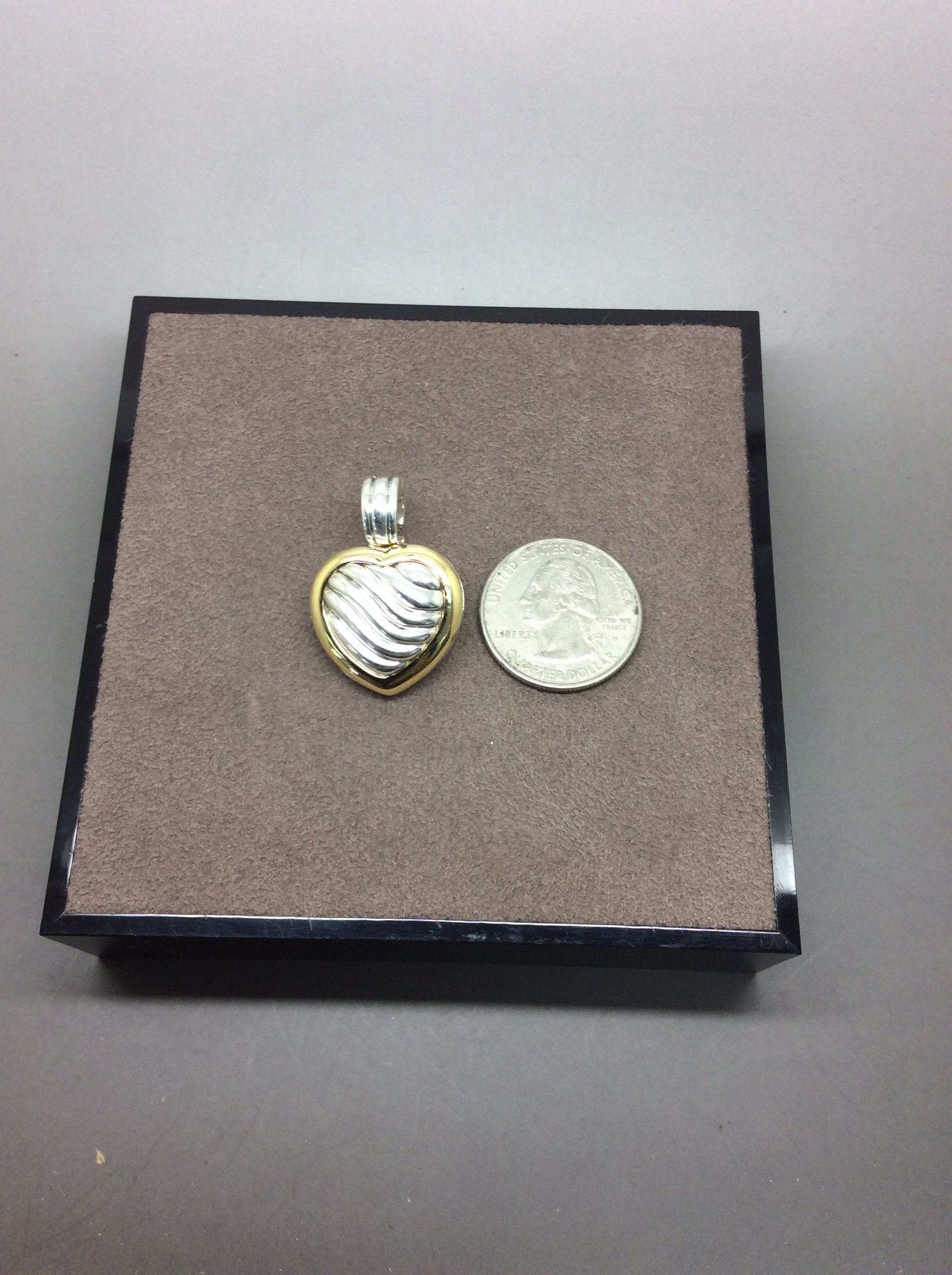 David Yurman Locket Sculpted Cable Heart Pendant - Etsy