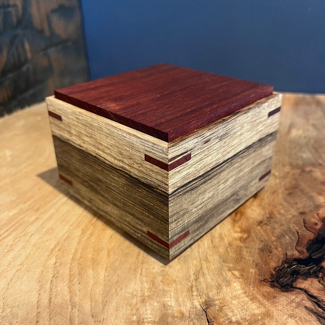 Handmade Solid Wood Keepsake Box, Natural Wood Color, Hand Made Memory ...