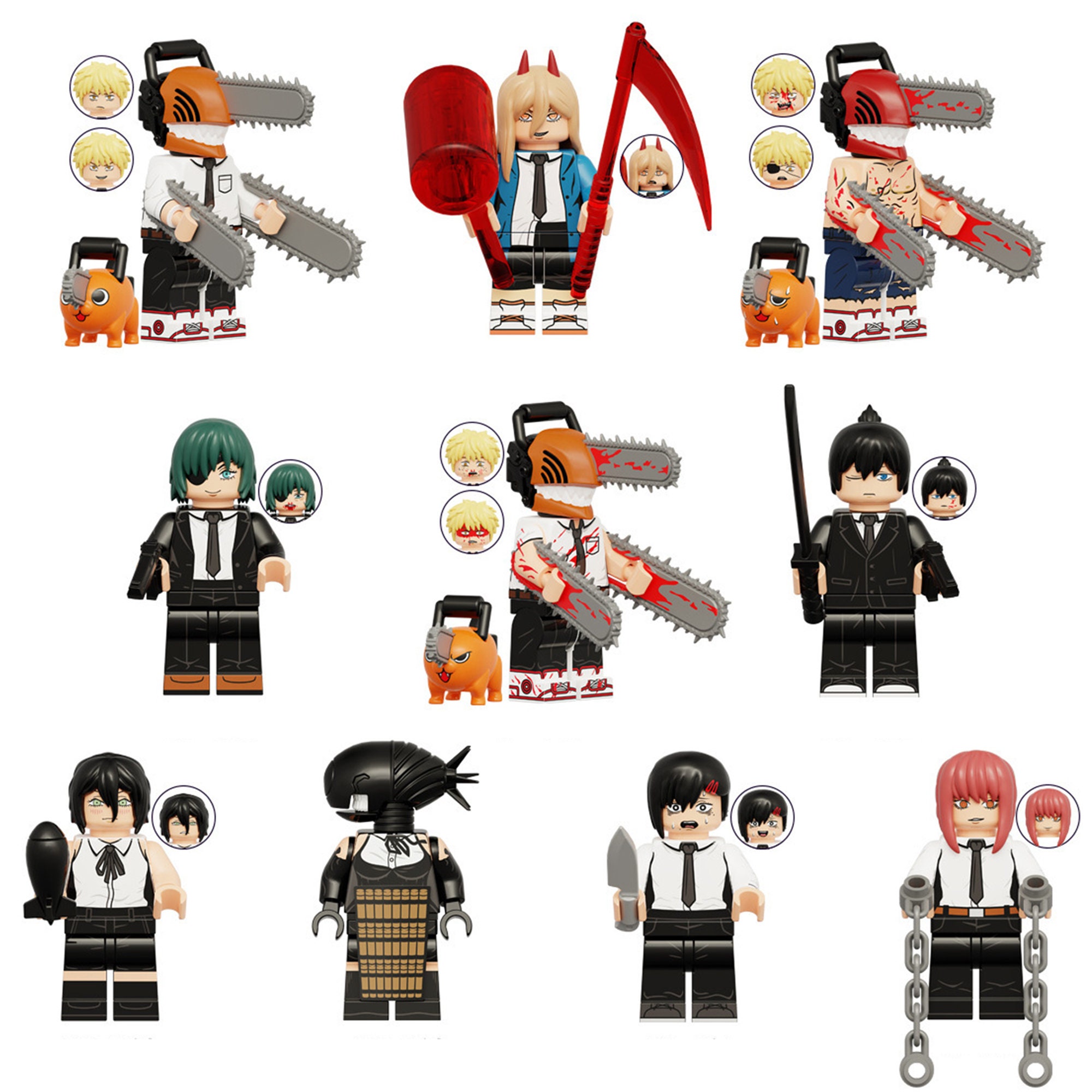 Custom Chainsaw Man Minifigures Denji Mini Figures Toy - Etsy UK