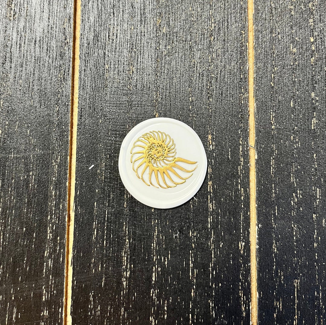 Shell Wax Seal Stickers - Ocean, Beach Themed Envelope Seals for ...