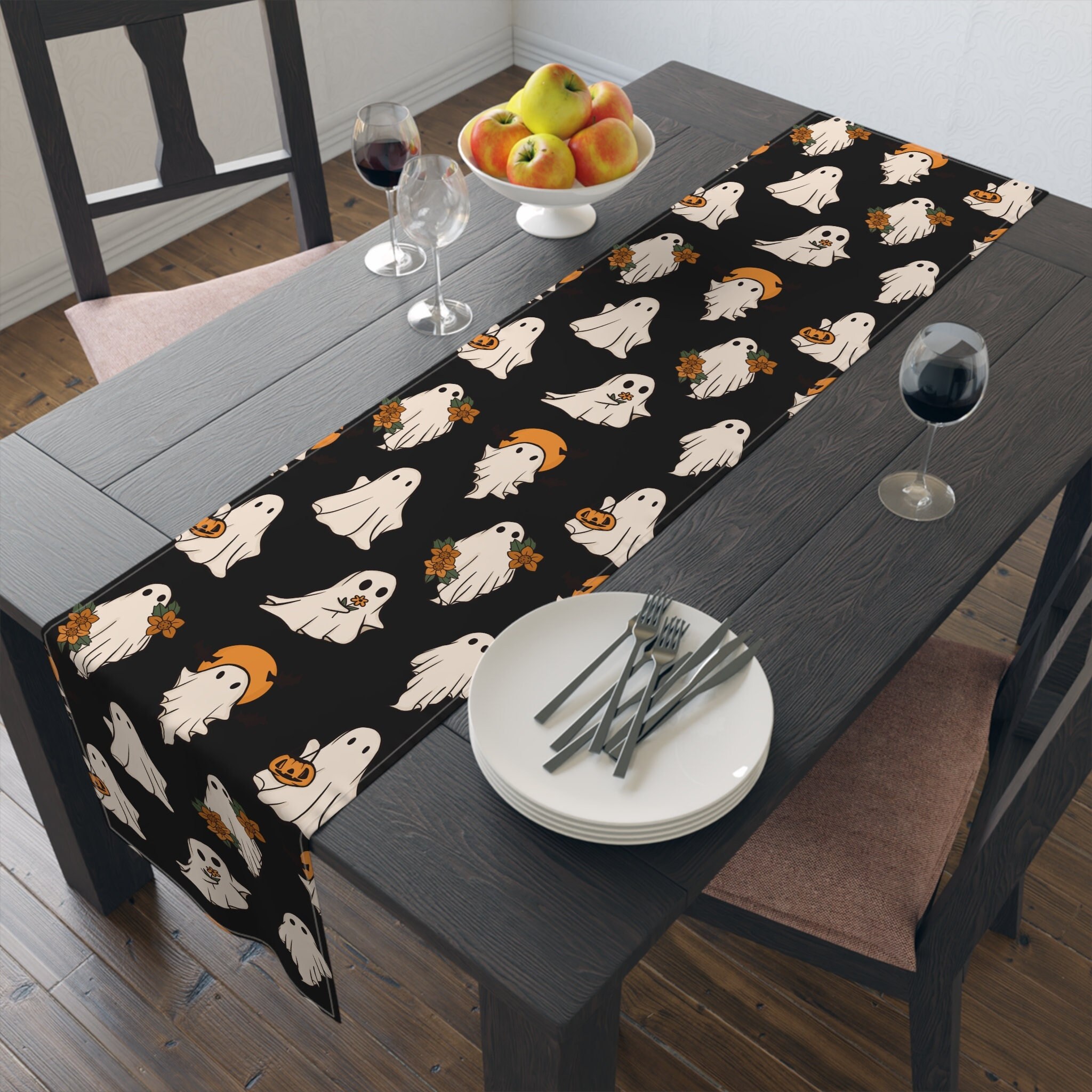 Cute Ghost Table Runner Spooky Home Decor Halloween - Etsy
